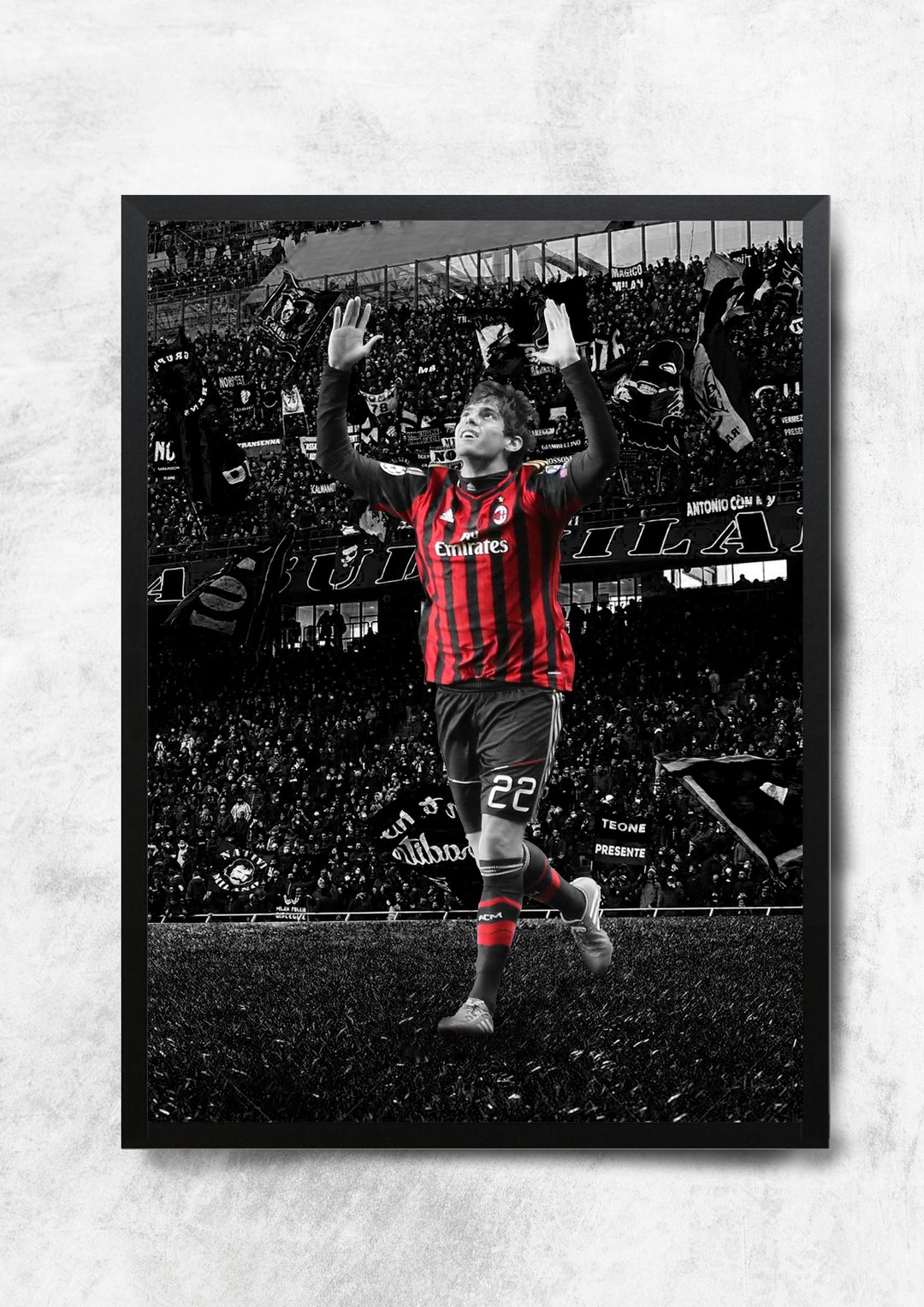 Kaka AC Milan A3 Black and White Simplistic Poster Football Poster - Etsy
