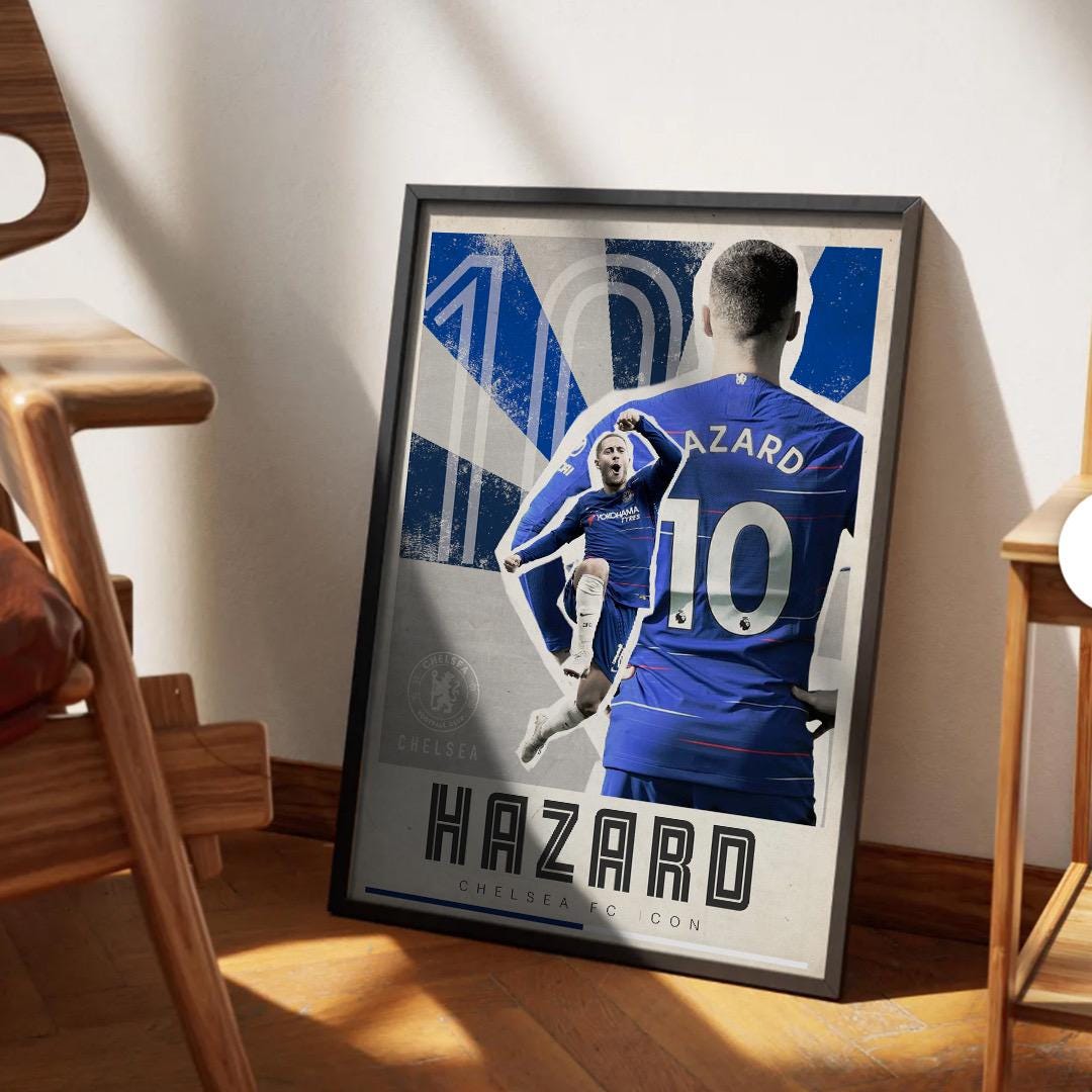 Eden Hazard Chelsea FC Retro Football Poster Prints | 2000’s Premier ...