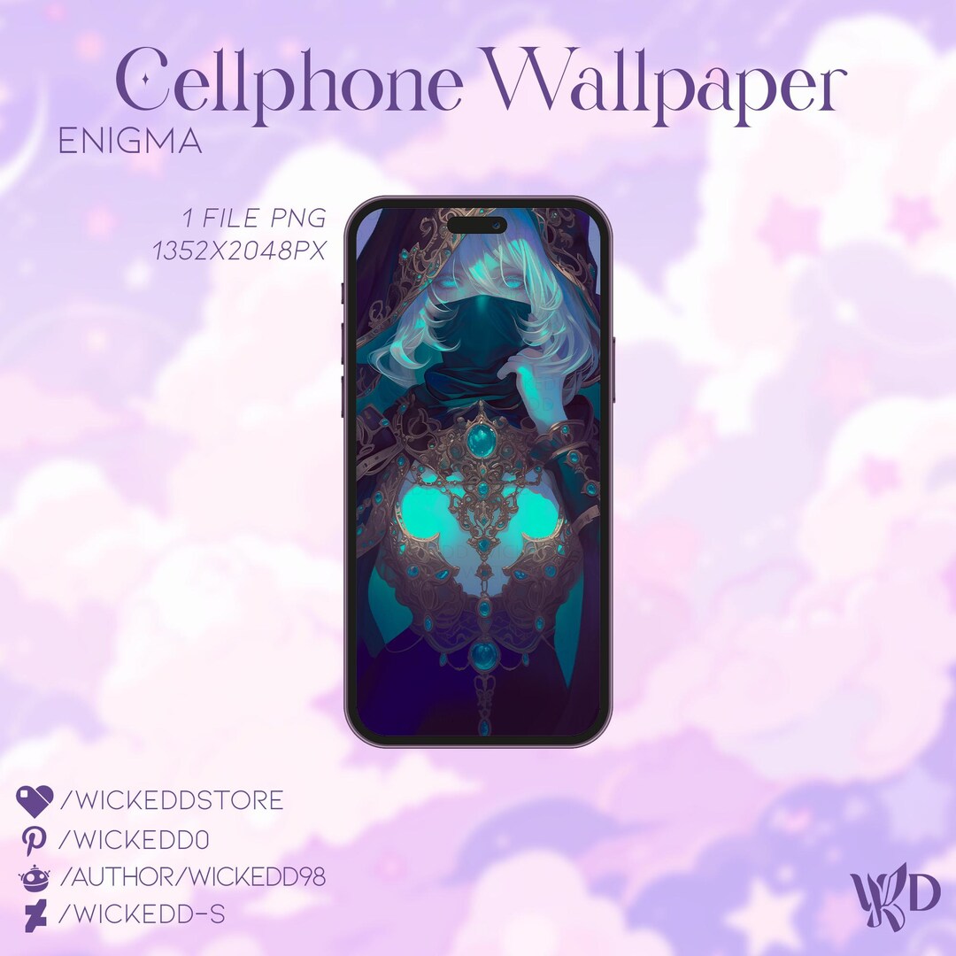 Enigma - Cellphone Phone - Wallpaper - Digital Art Wallpaper - Etsy