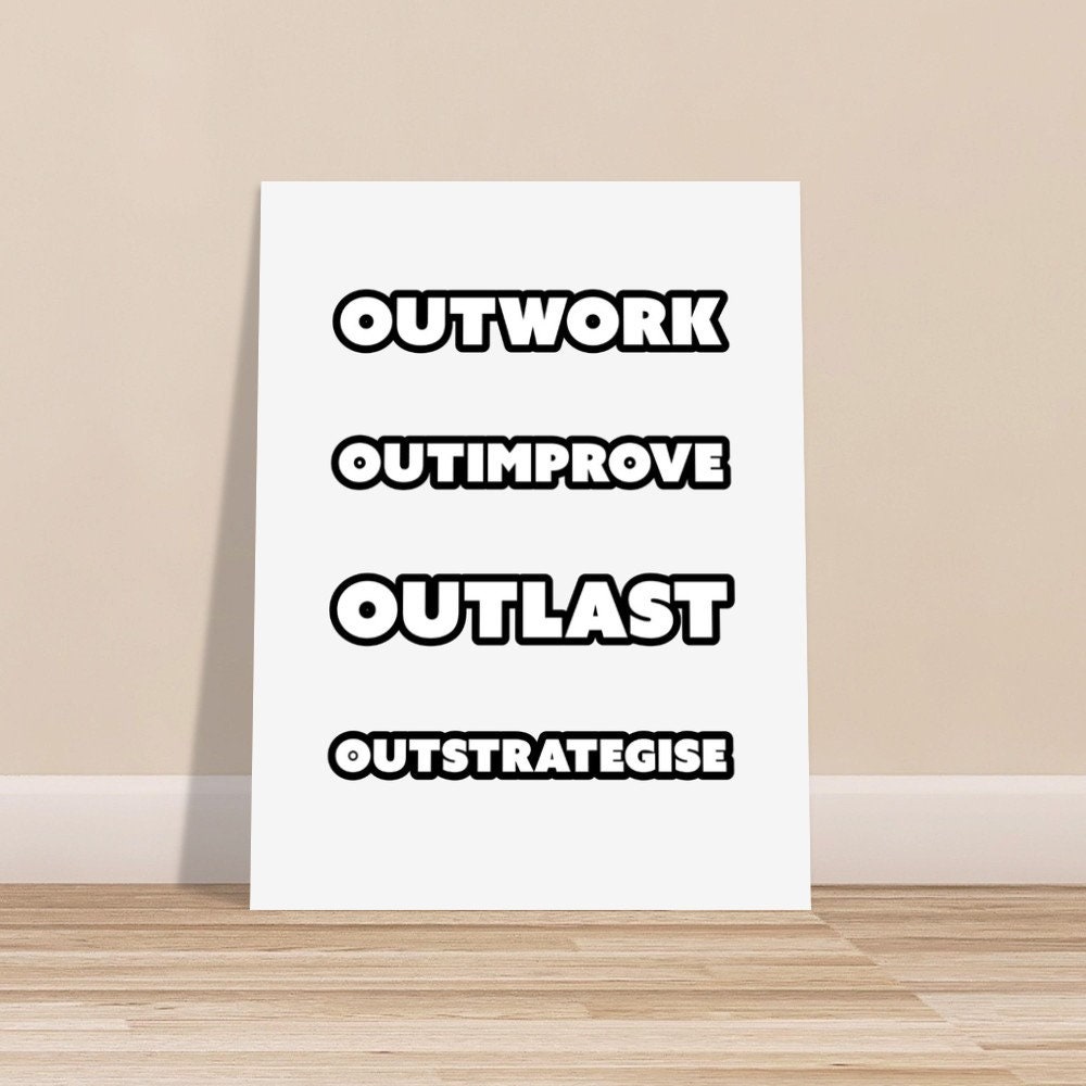 Work Discipline Motivational Poster Office Motivation Wall Art Personal ...