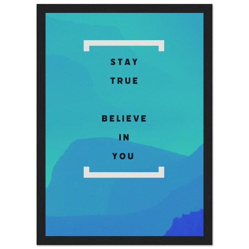 Educational Poster Classroom Motivational Poster Print With Wooden ...