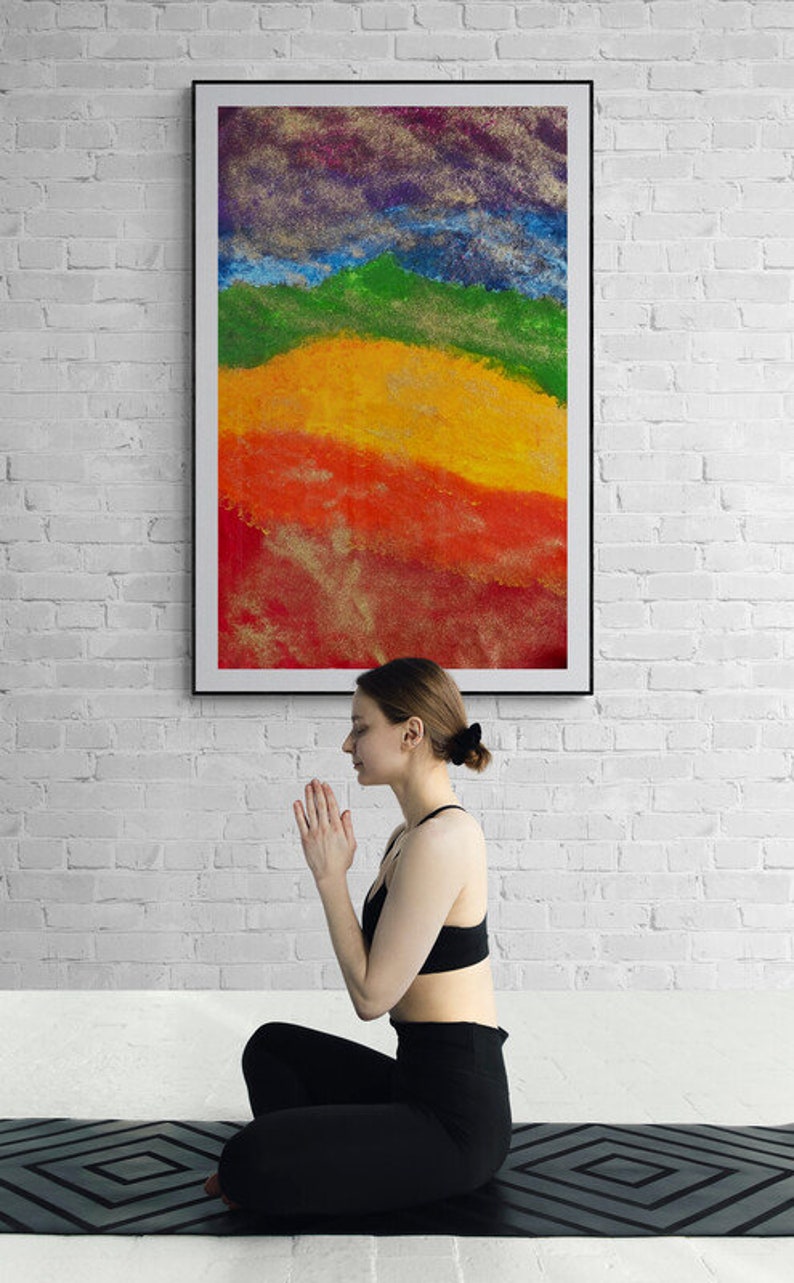 Chakras Digital Printable Chakras Download Rainbow Seven Chakras Wall Art Energy Balance Decor ...