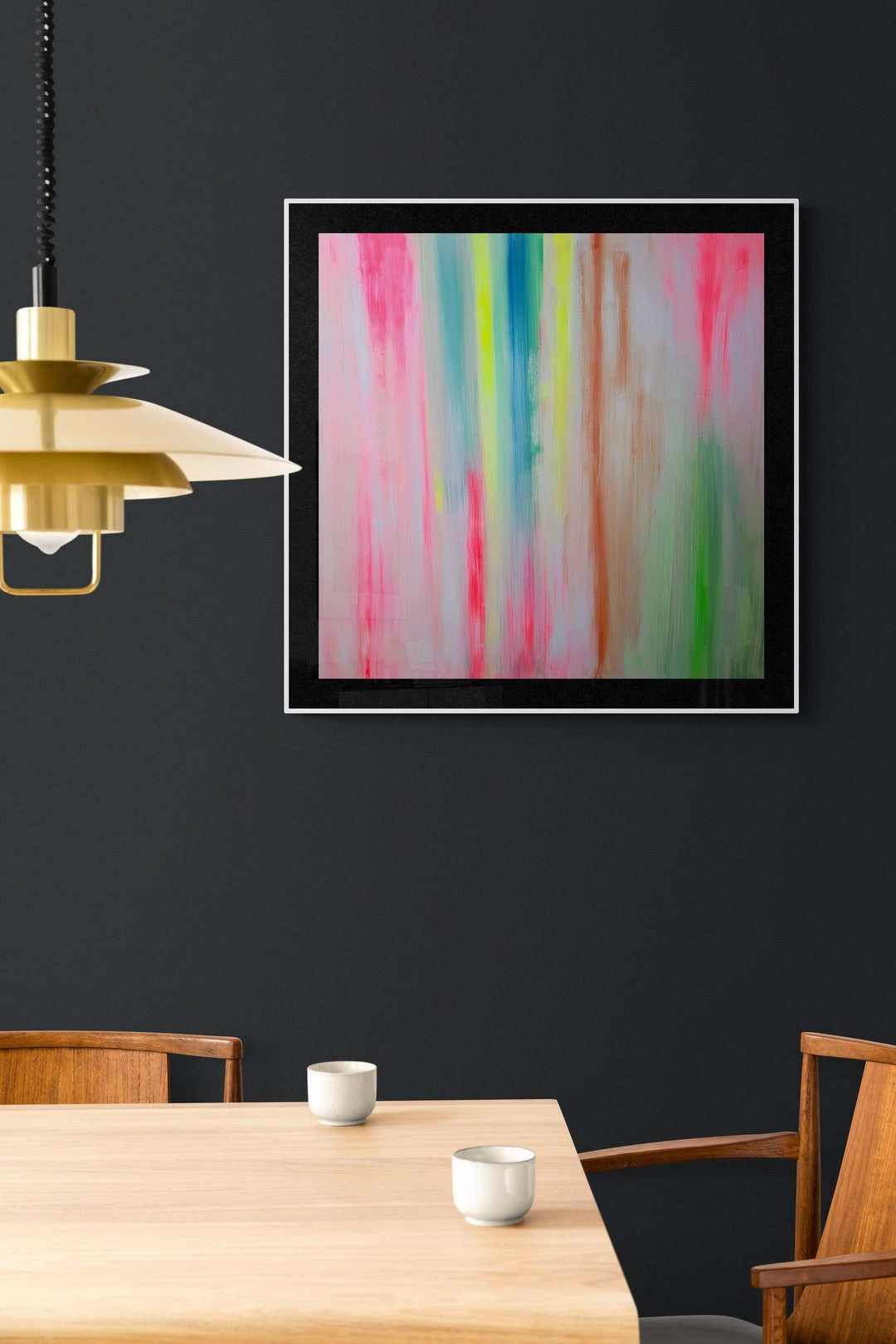 Neon Contemporary Artwork Print Stretched Art Artful Wall Neon ...