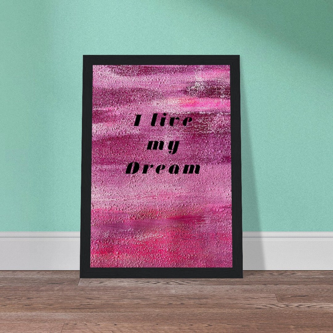 Motivational Affirmation Poster Framed Art Achieving Dreams ...
