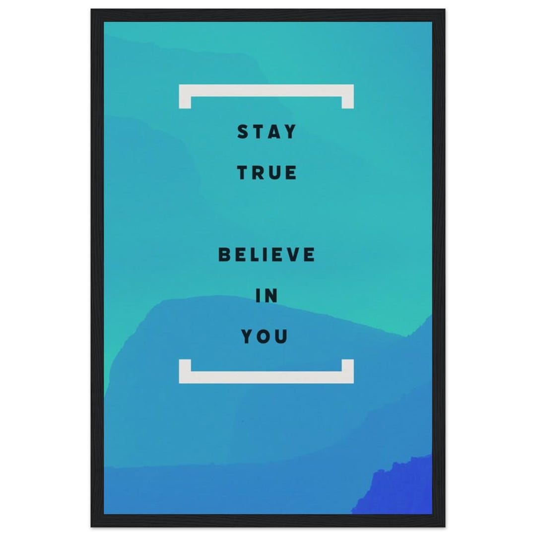 Educational Poster Classroom Motivational Poster Print With Wooden ...