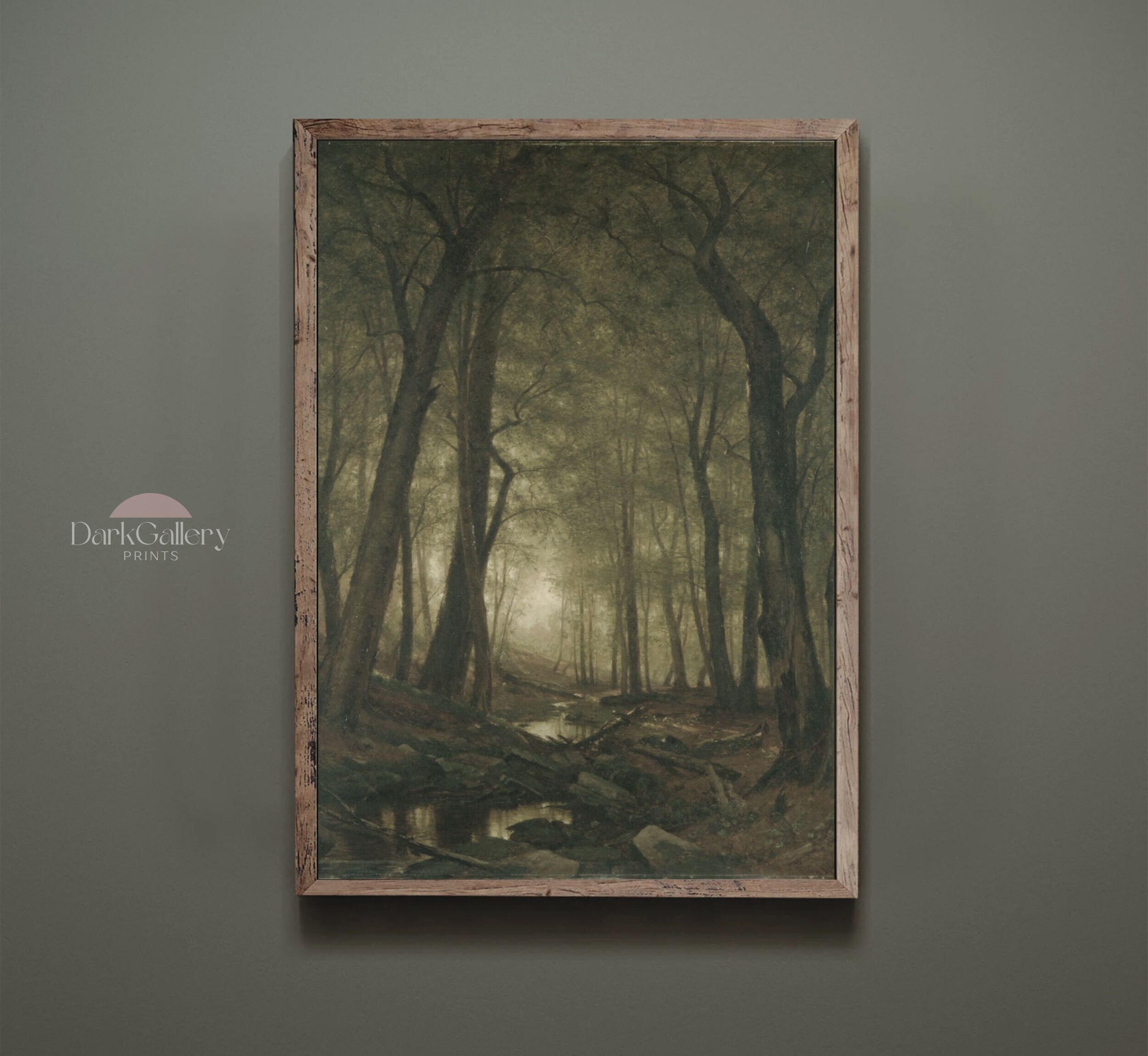 Dark Forest Tree Print Vintage Moody Cottagecore Woods & - Etsy