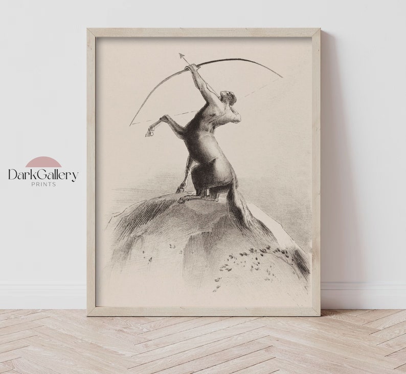 Vintage Centaur Sketch Mythology Digital Print Mythical Creature Art ...