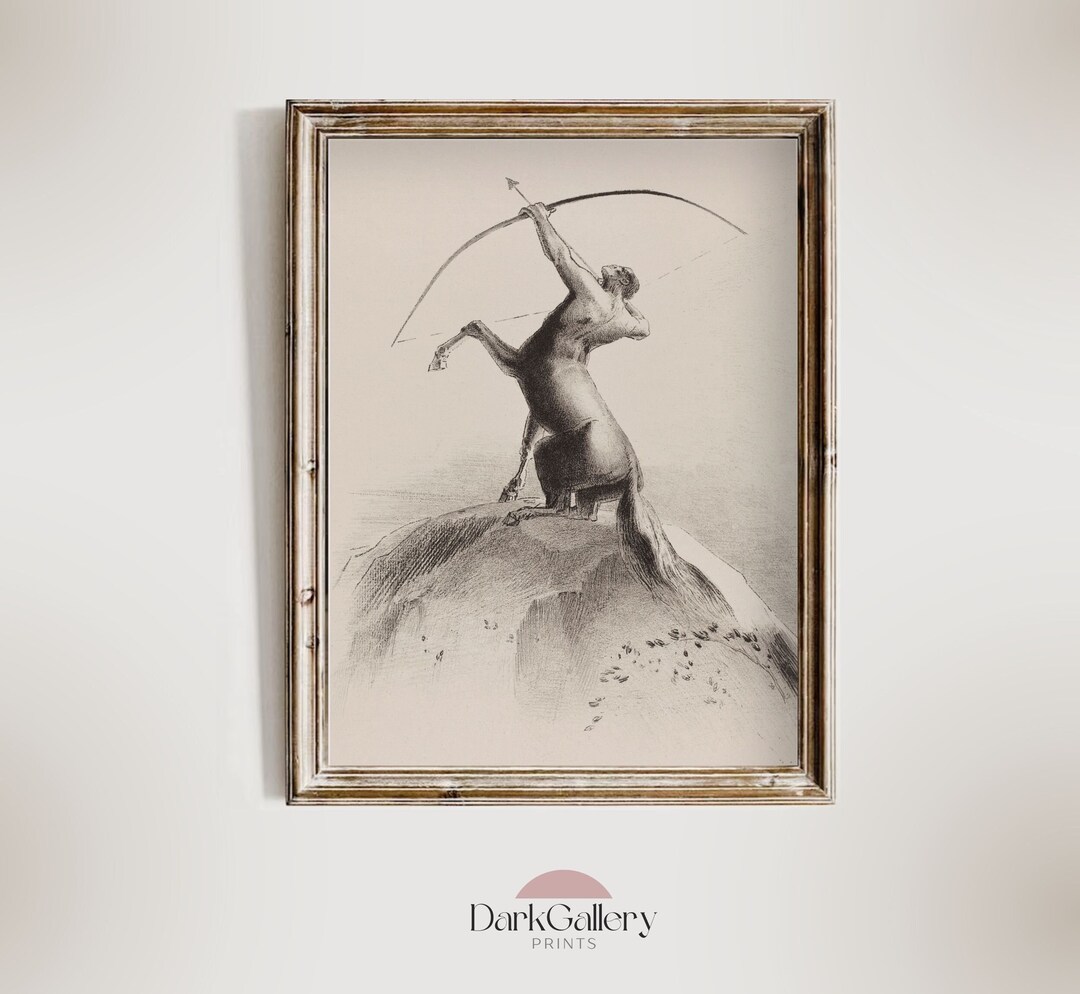 Vintage Centaur Sketch Mythology Digital Print Mythical Creature Art ...