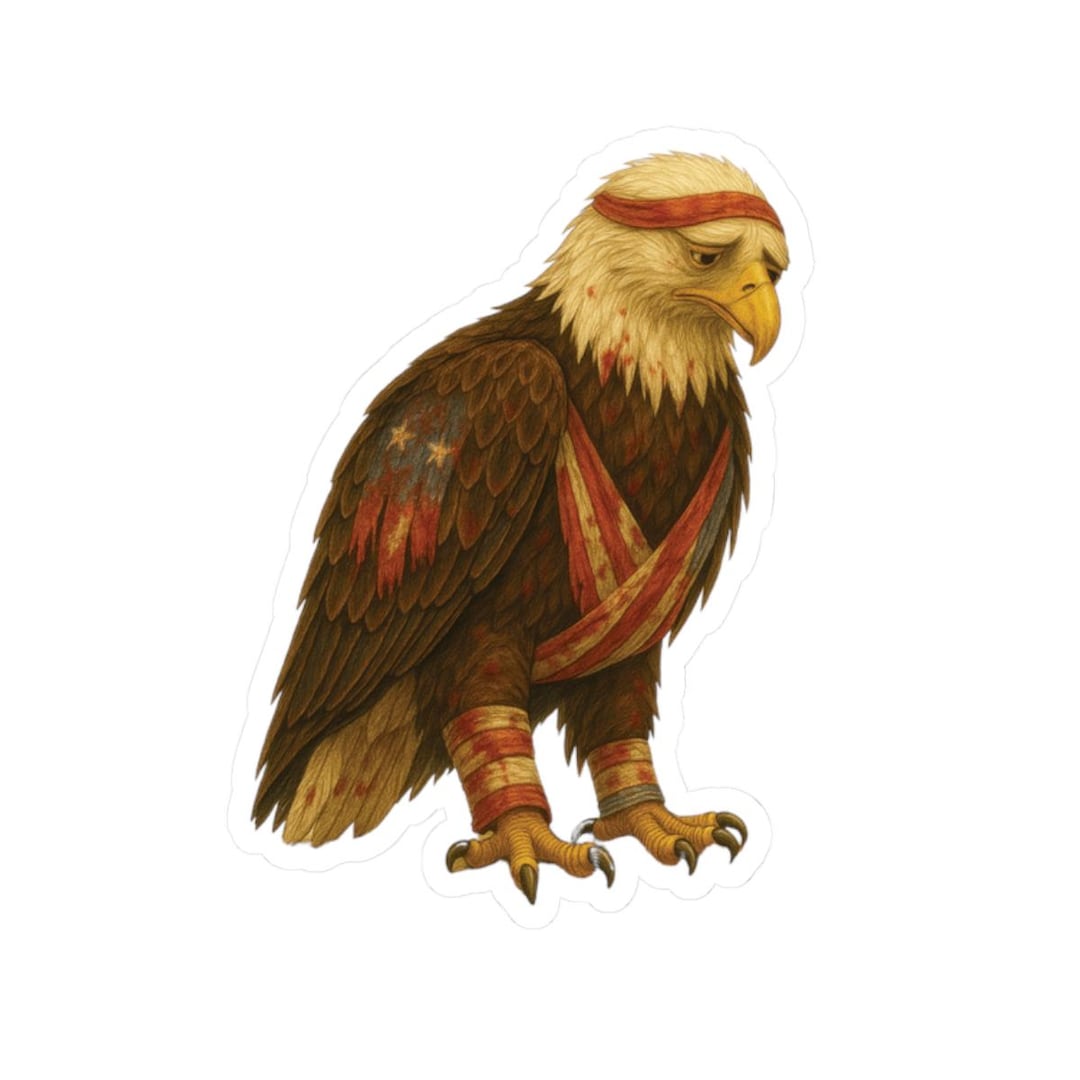 Sad Bald Eagle Sticker: Patriotic USA Decal, Bird Lover Gift - Etsy