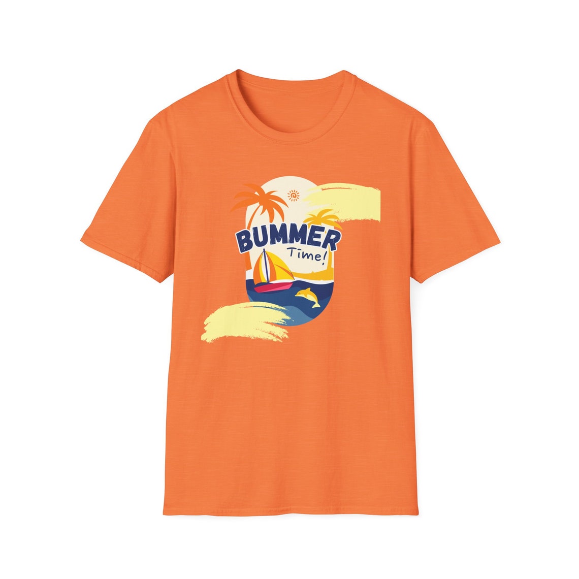 Bummer Time Splash Dolphin Sailboat Tropical T-shirt, Summer Lover ...