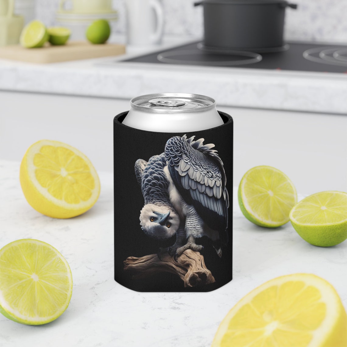 Harpy Eagle Can Koozie Upside Down Eagle Perch Design Can Cooler, Harpy ...