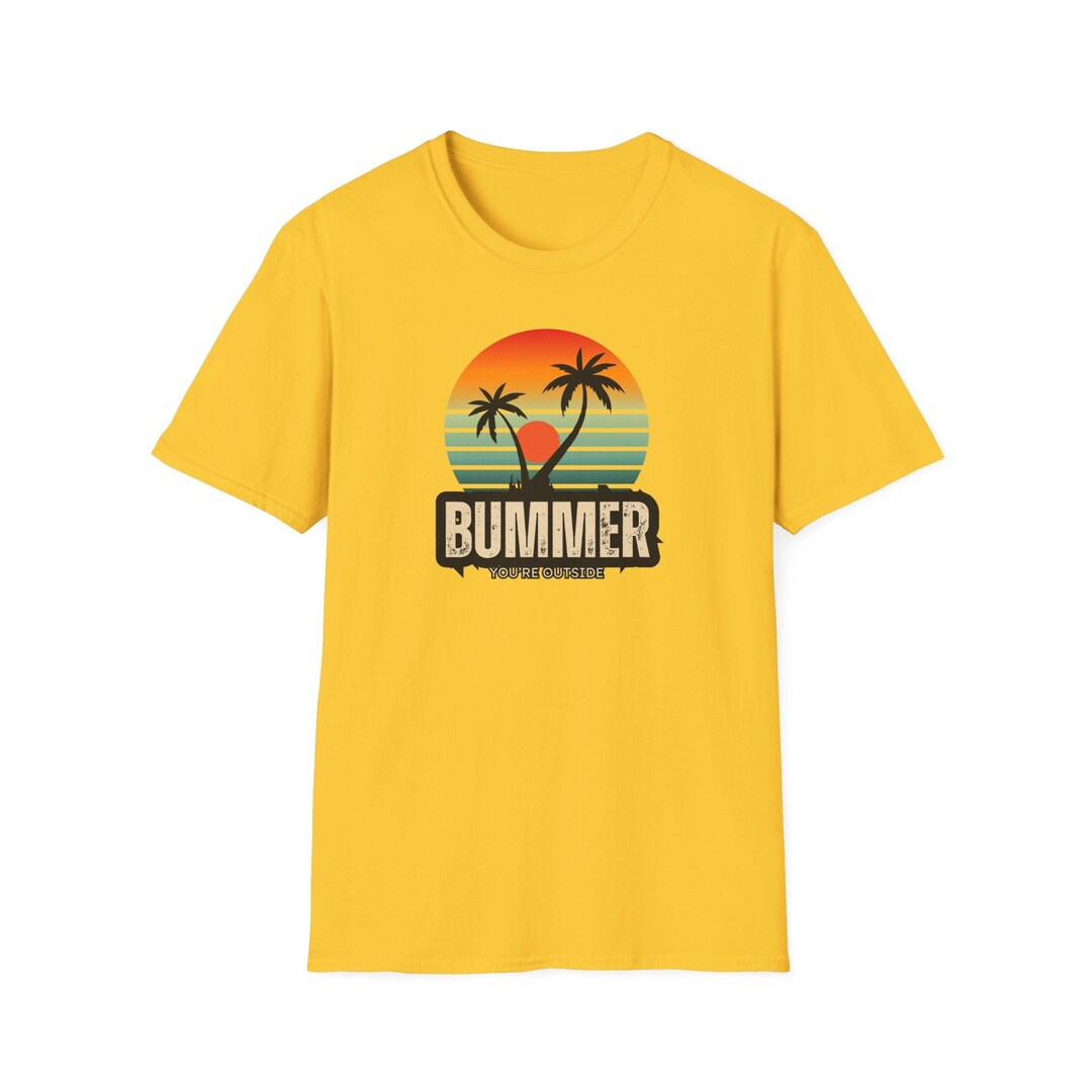 Bummer You're Outside T-shirt: Rainbow Sunset Palm Tree Tee - Etsy