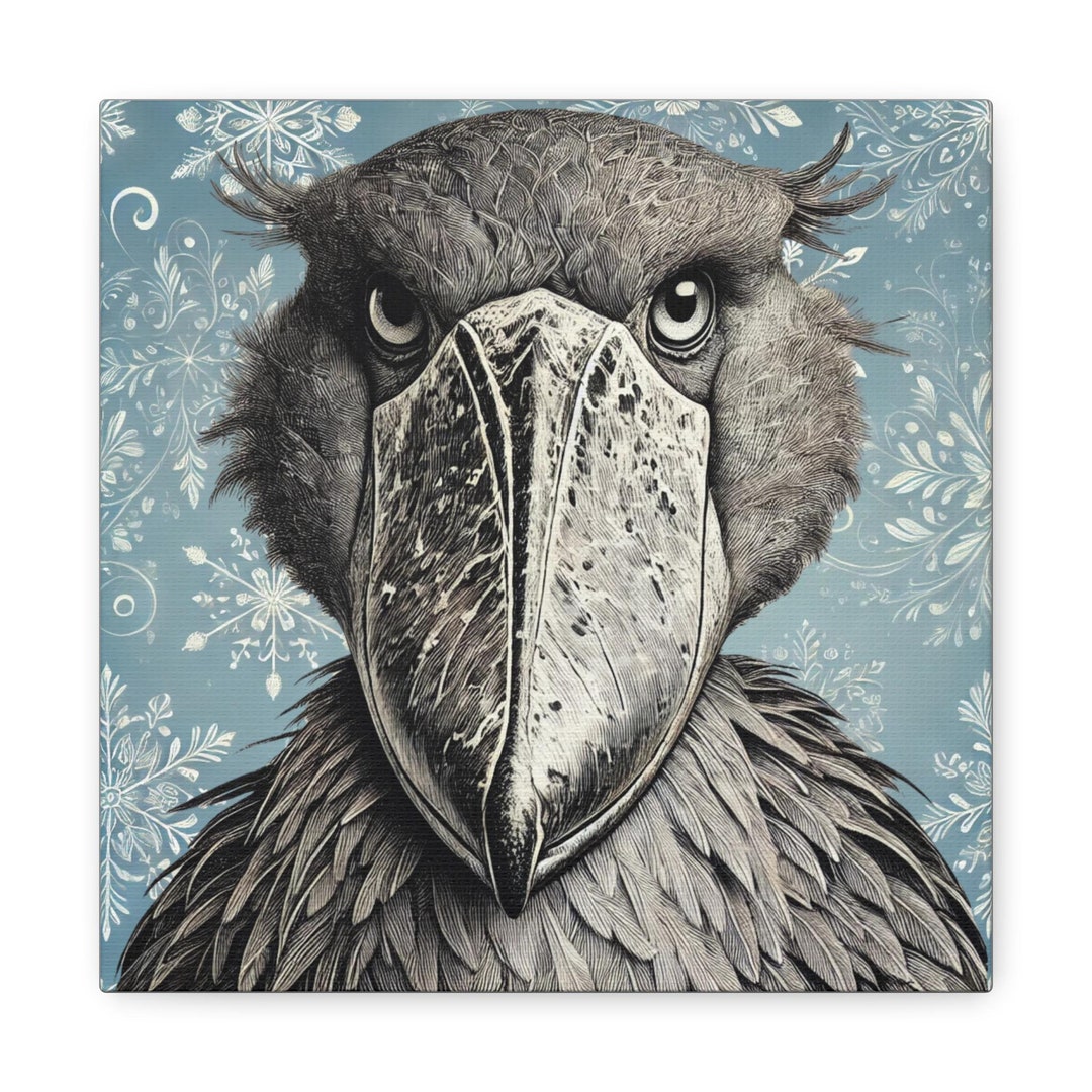 Shoebill Stork Christmas Canvas Print: Holiday Bird Wall Decor - Etsy