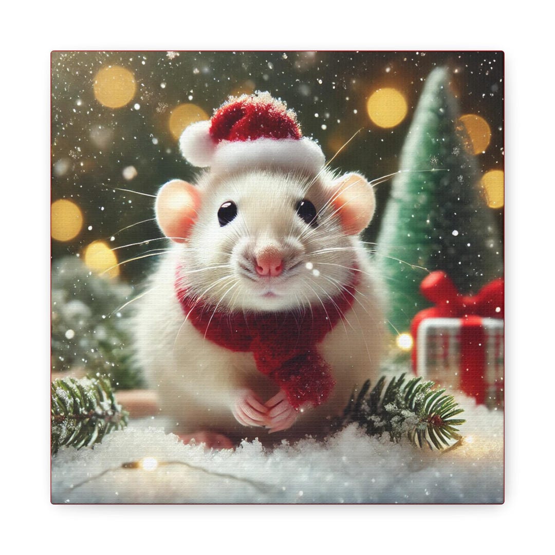 Rat Christmas Winter Snow Holidays Magical Fantasy Xmas Trees Lights ...