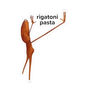 Marcus the Worm Sticker: Robert Rigatoni Pasta, VR Chat Lover - Etsy