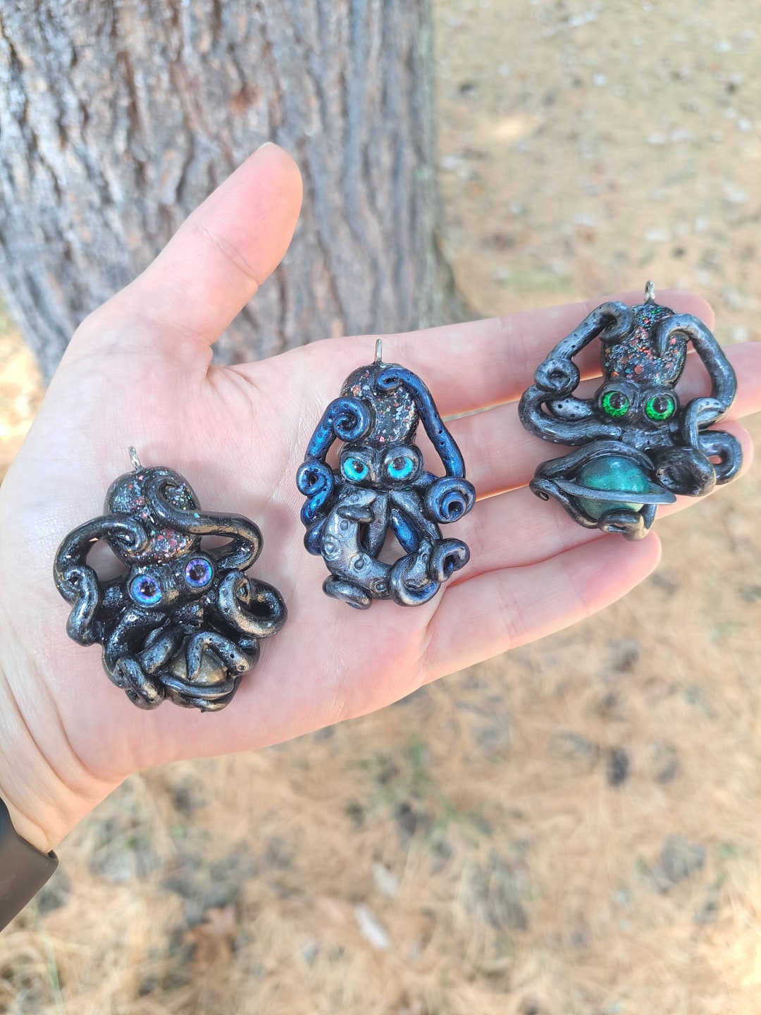 Octopus Planet Necklaces. - Etsy