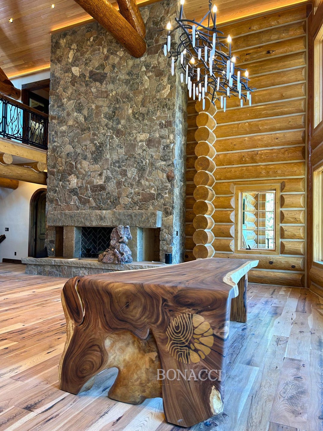 Unveiling Nature's Majesty: Exotic Wood, Chainsaw Crafted -waterfall L ...