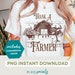 Thank a Farmer PNG, Farm PNG, Retro Design for T-shirts, Print on ...