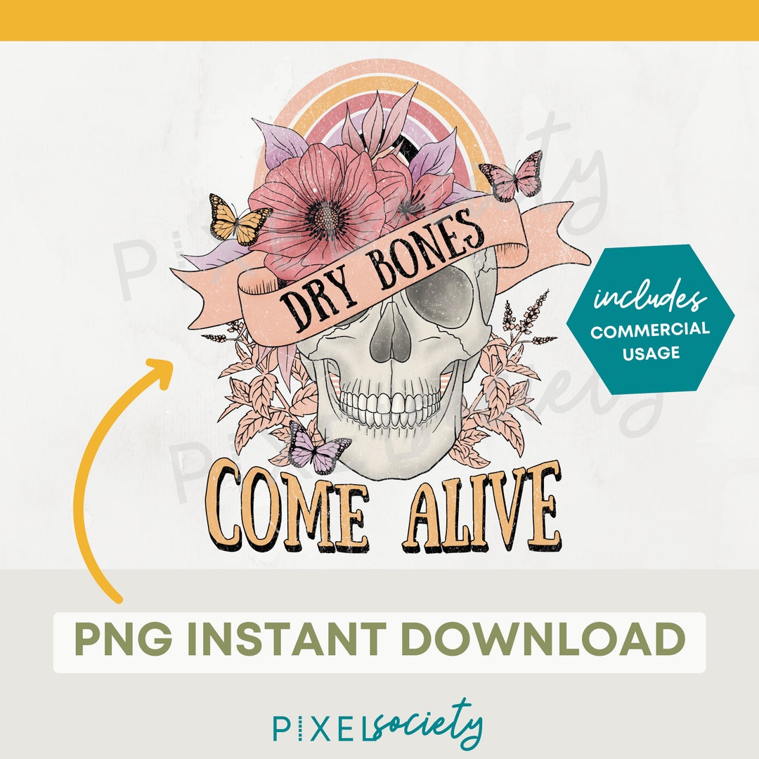 Halloween PNG, Dry Bones Come Alive Digital Design, Halloween ...