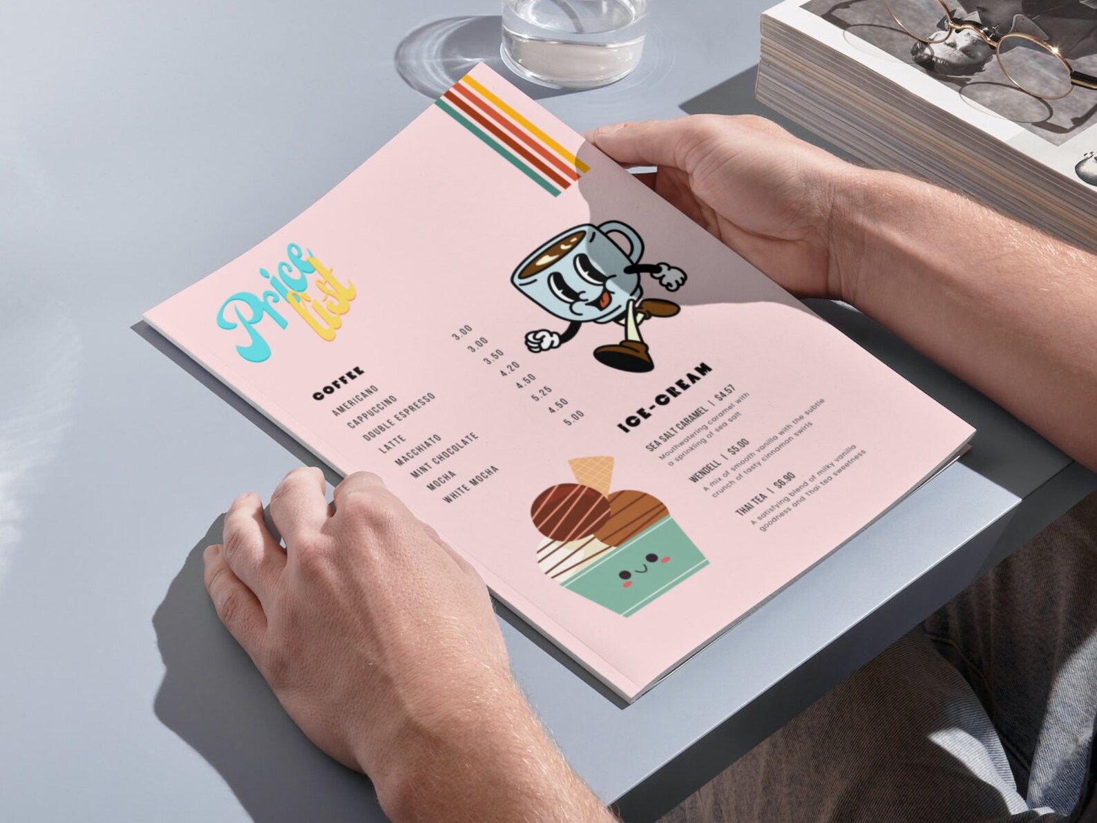 Retro Cafe Menu Template, Cafe Menu Sign, Editable in Canva, Small Cafe ...