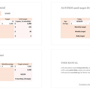 Personal Savings Calculator, Personal Finance Planner, Budget ...