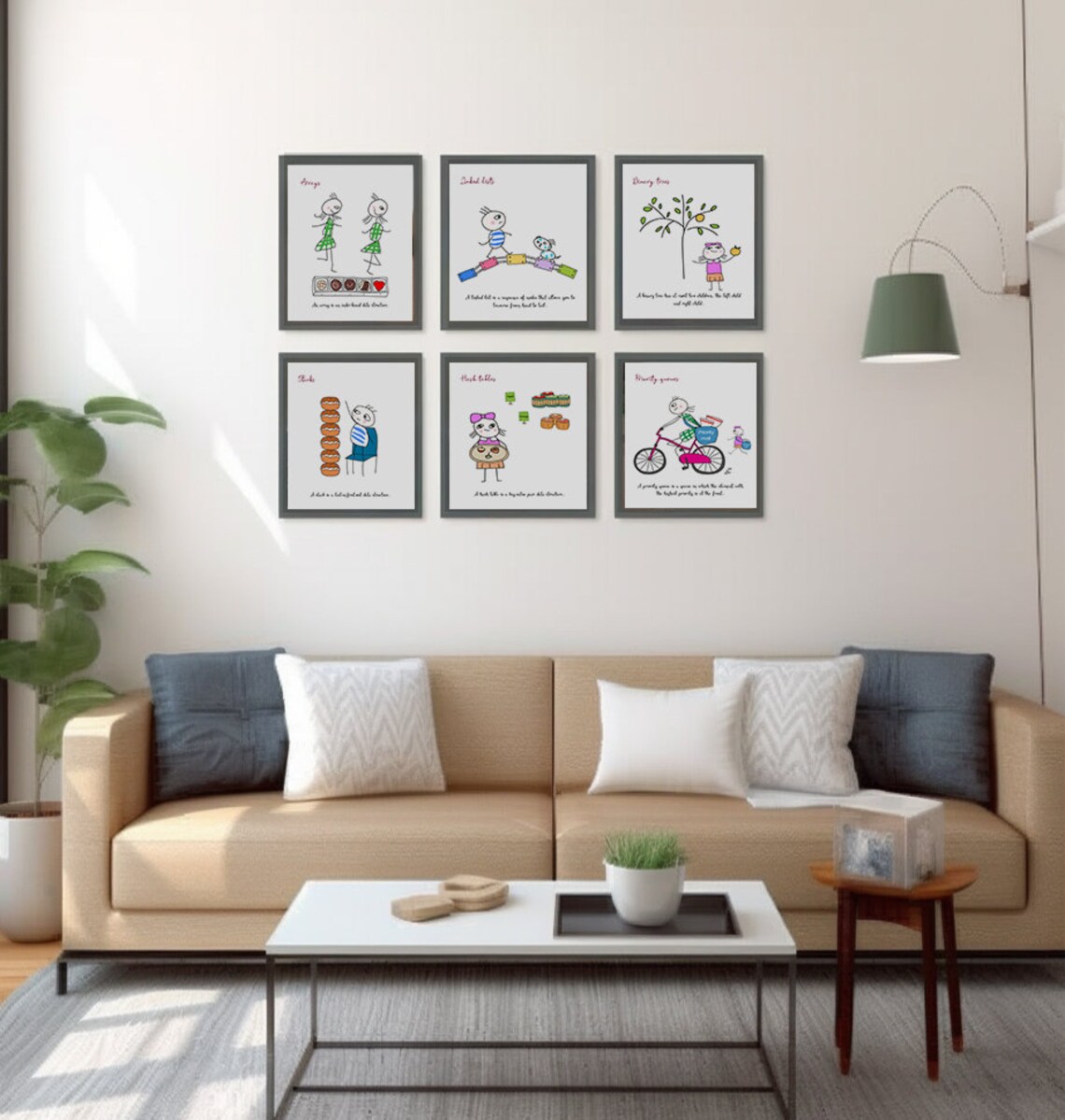 Data Structure Prints Set of 6 - Digital Download, Printable ...