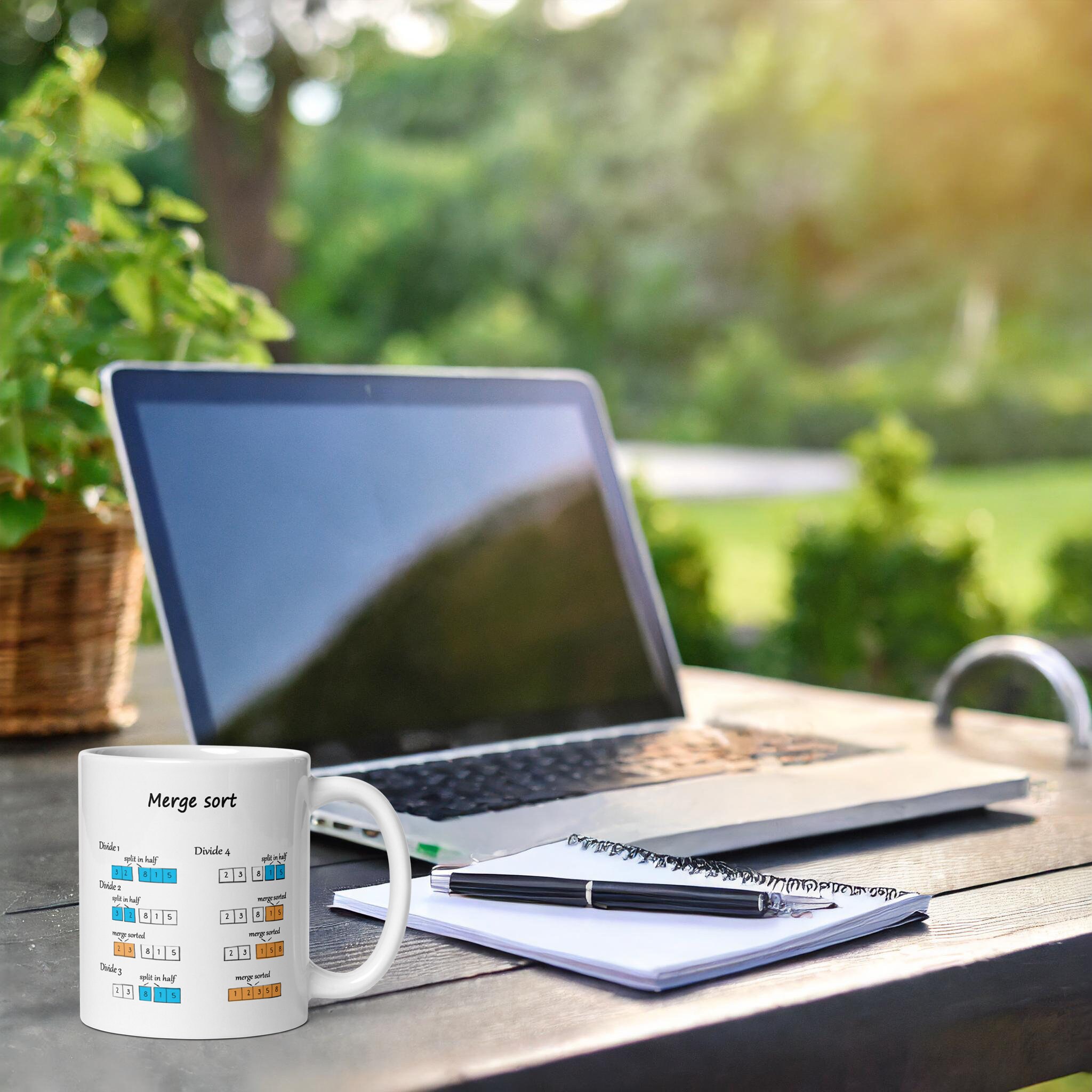 Merge Sort White Glossy Mug, Coding Mug, Programmer Mug - Etsy