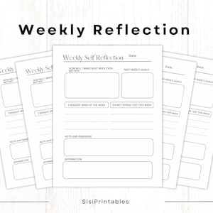 Self Reflection, Daily Reflection, Weekly Reflection, Reflection ...