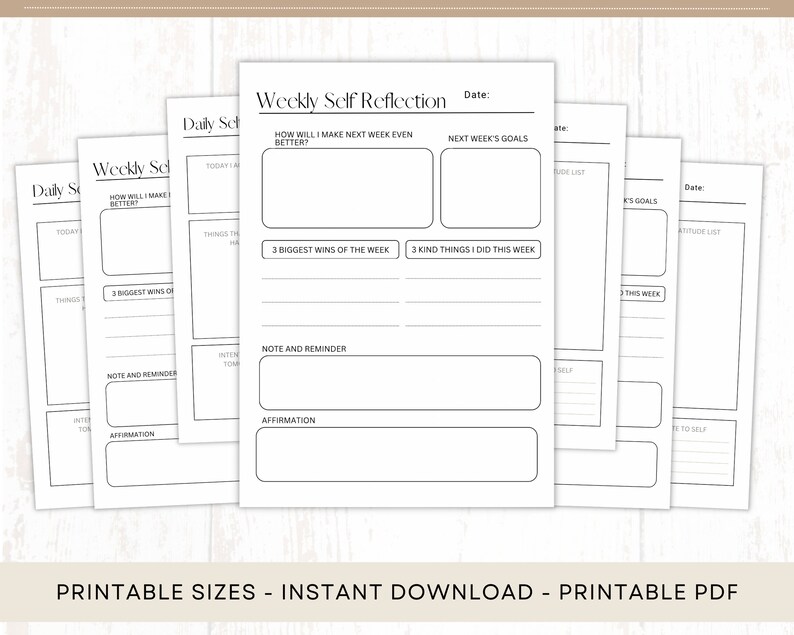 Self Reflection, Daily Reflection, Weekly Reflection, Reflection ...