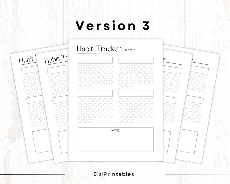 Habit Tracker Printable, Habit Tracker Digital, Monthly Habit Tracker ...