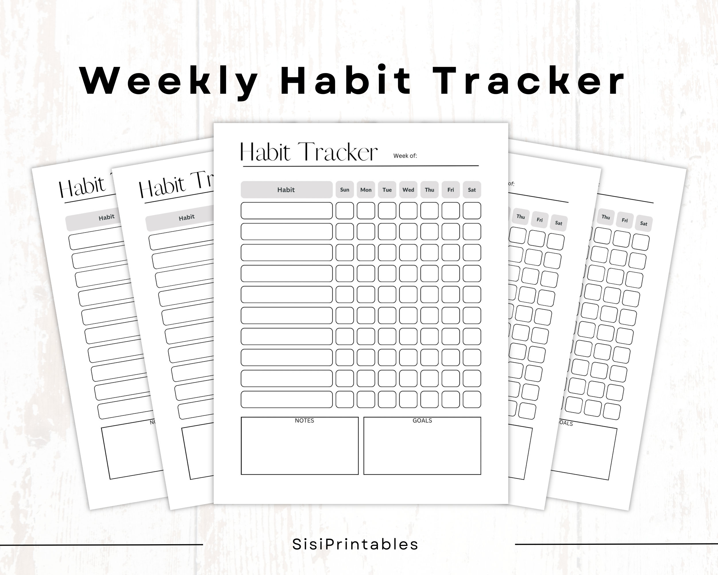 Habit Tracker Printable, Habit Tracker Digital, Monthly Habit Tracker ...