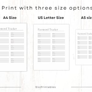Password Tracker Printable, Password Log, Password Organizer, A4/a5 ...