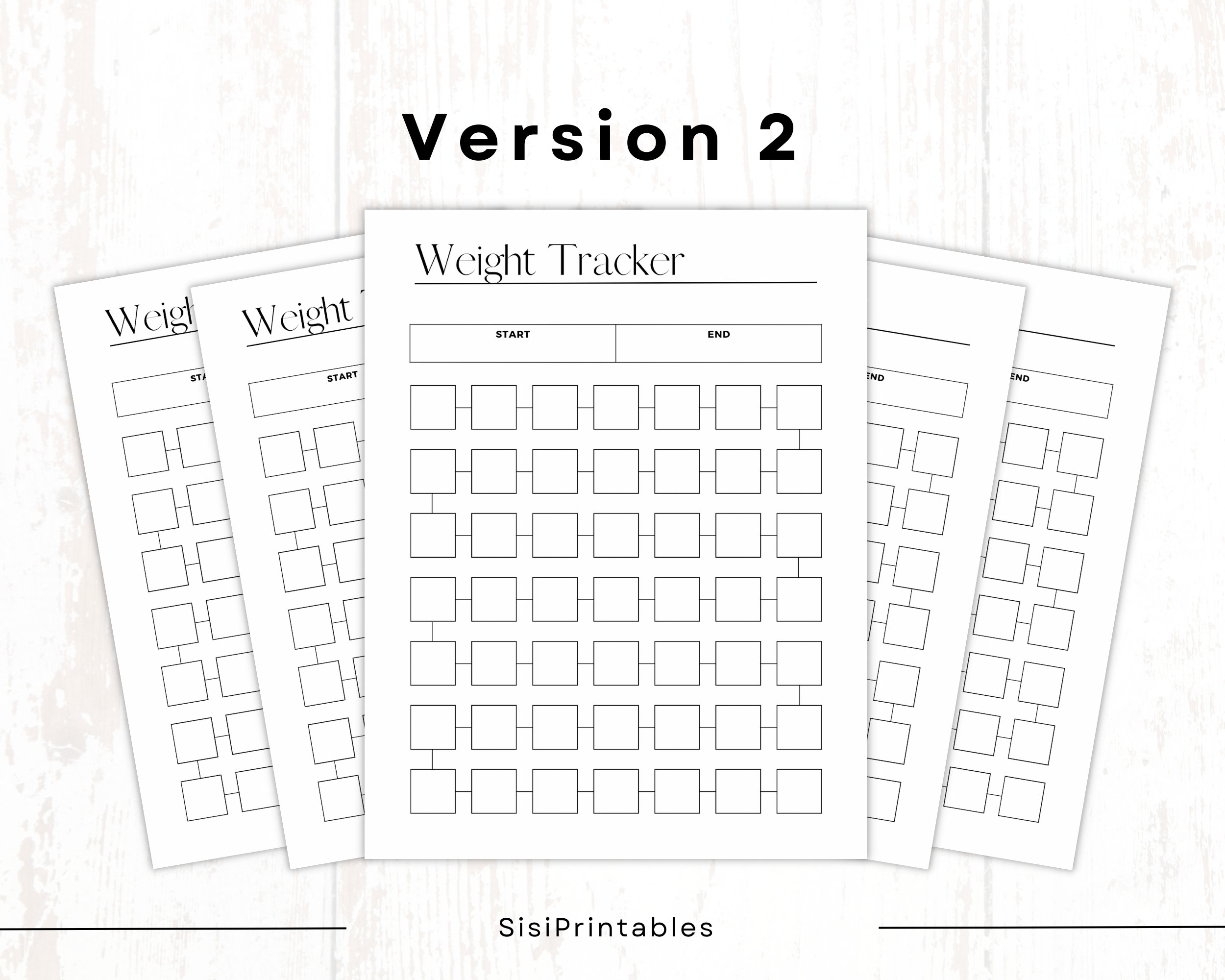 Weight Tracker Printable, Daily Weight Journal, Weight Log, Weight Loss ...