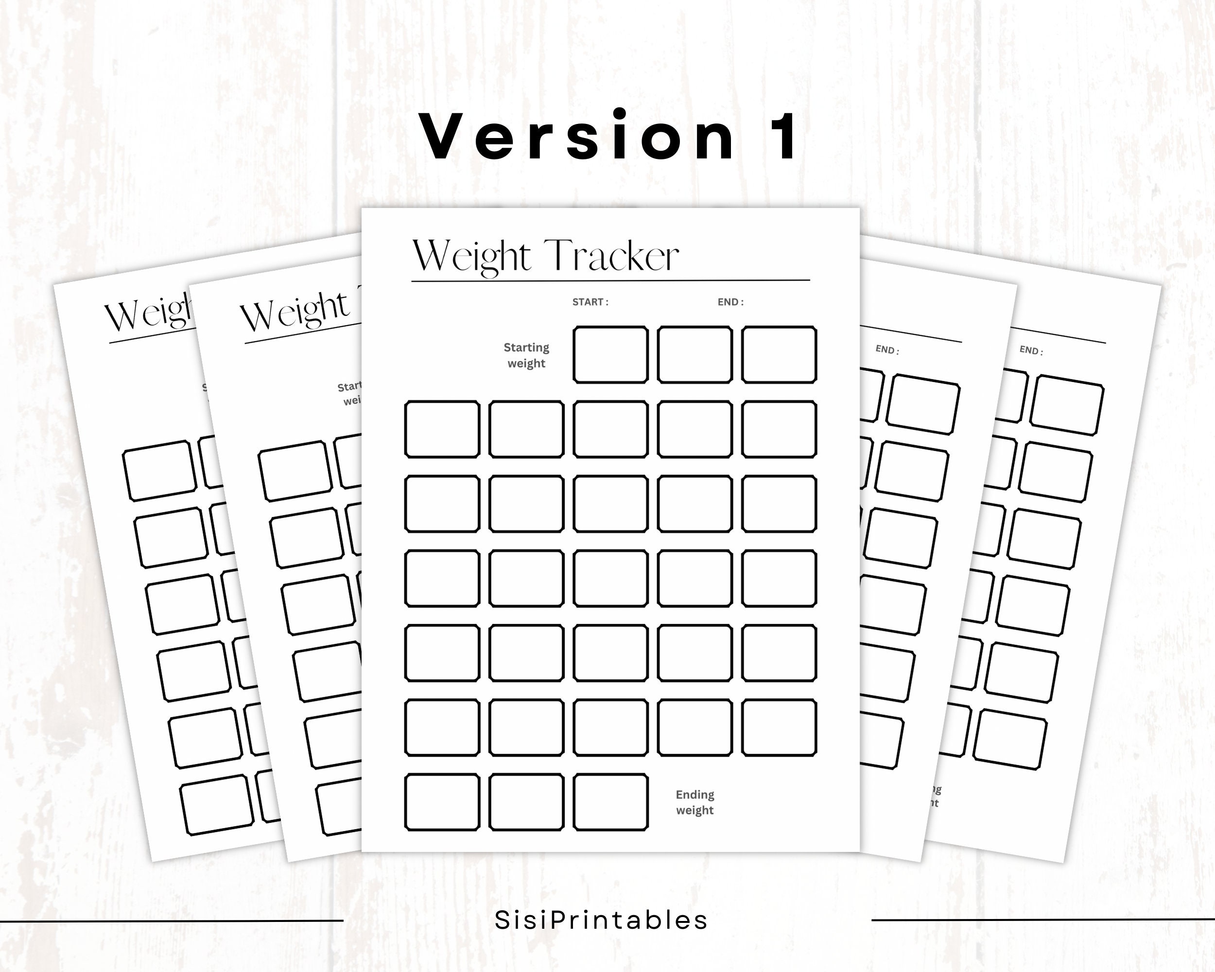 Weight Tracker Printable, Daily Weight Journal, Weight Log, Weight Loss ...