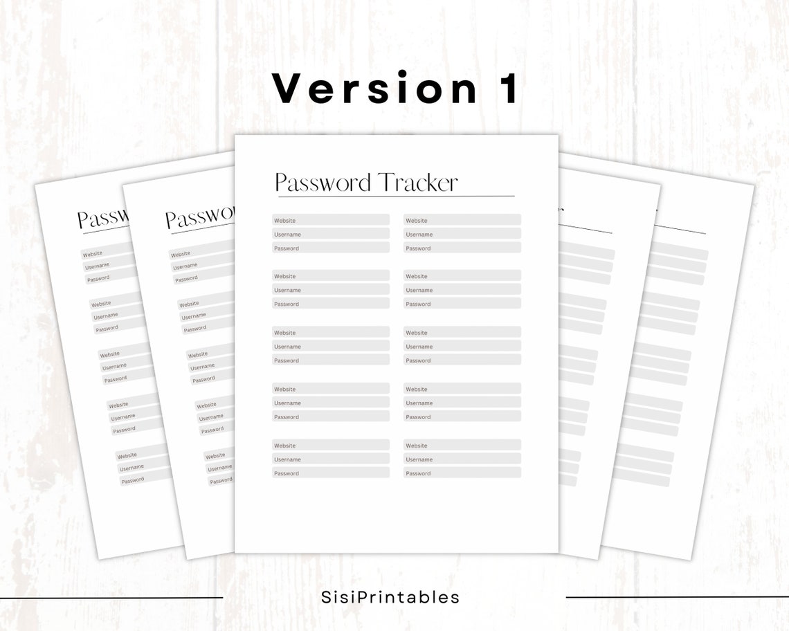 Password Tracker Printable, Password Log, Password Organizer, A4/a5 ...