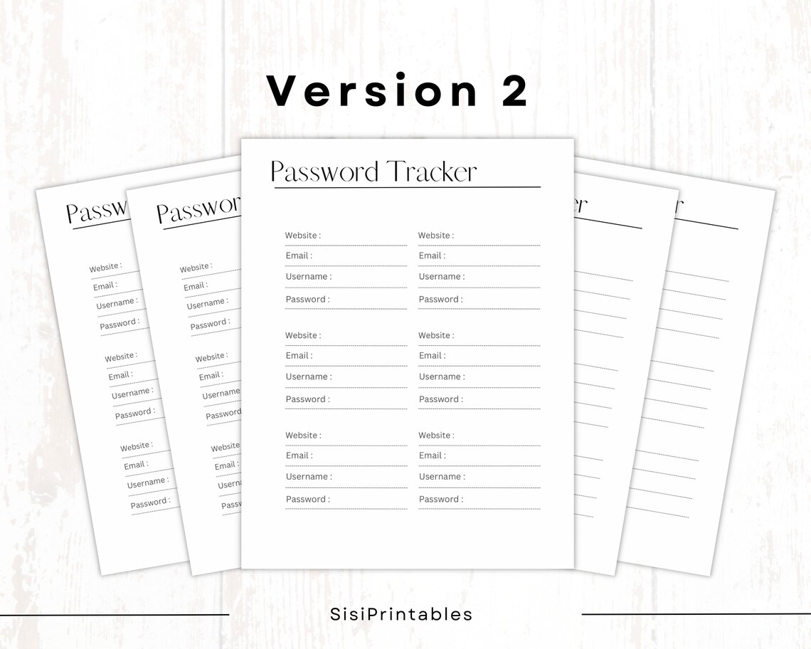 Password Tracker Printable, Password Log, Password Organizer, A4/a5 ...