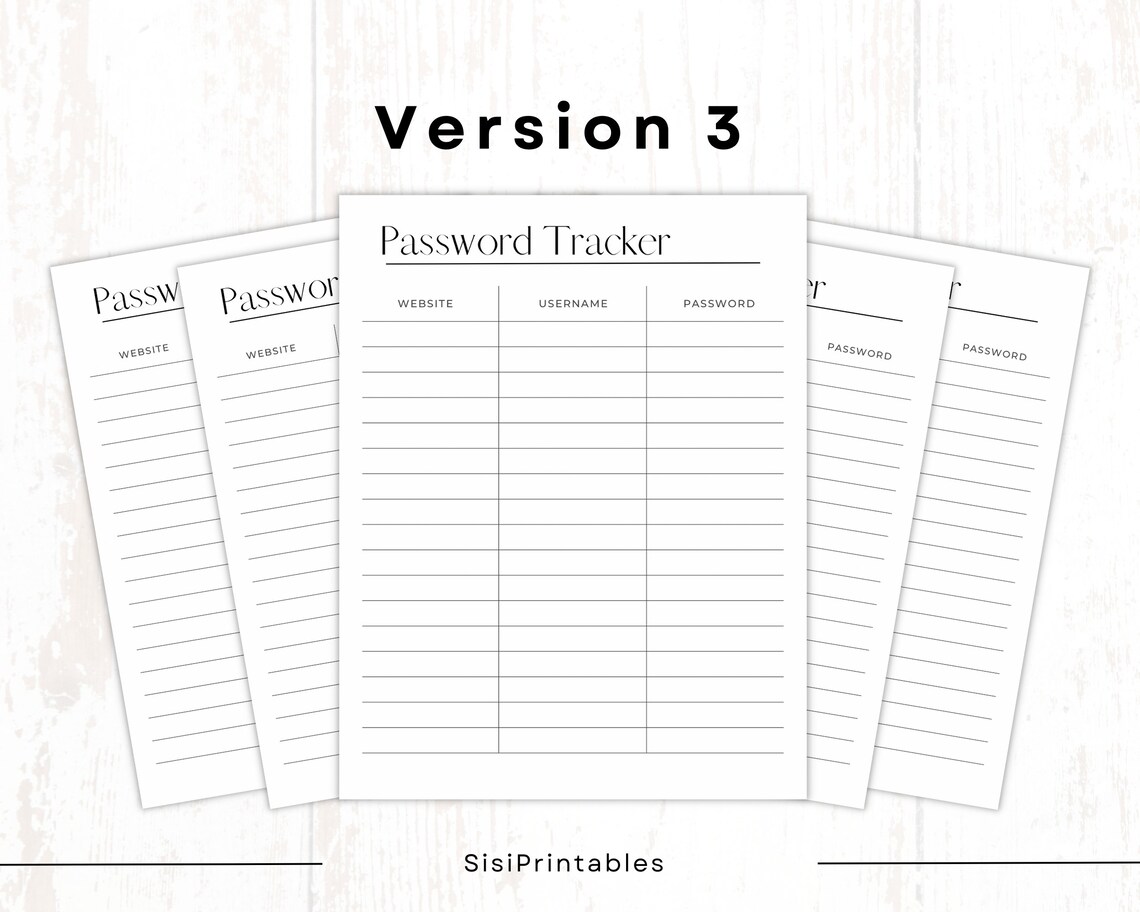 Password Tracker Printable, Password Log, Password Organizer, A4/a5 ...