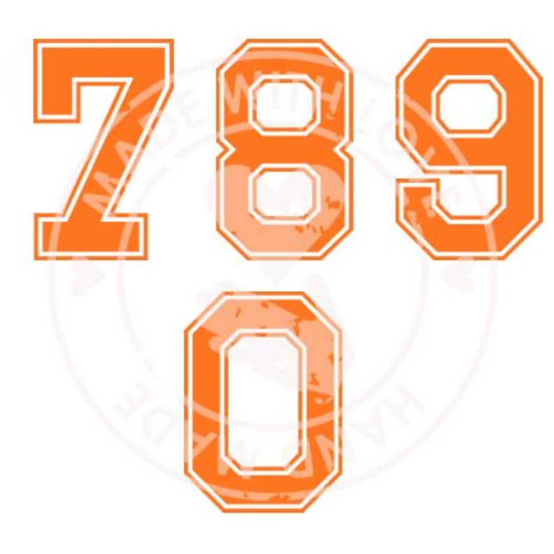 Jersey Numbers Letters Bundle SVG PNG | Football Basketball Volleyball ...