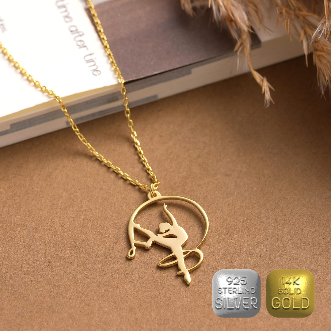 Ballerina Necklace: Sterling Silver Dancer Pendant, Dance Student Gift ...