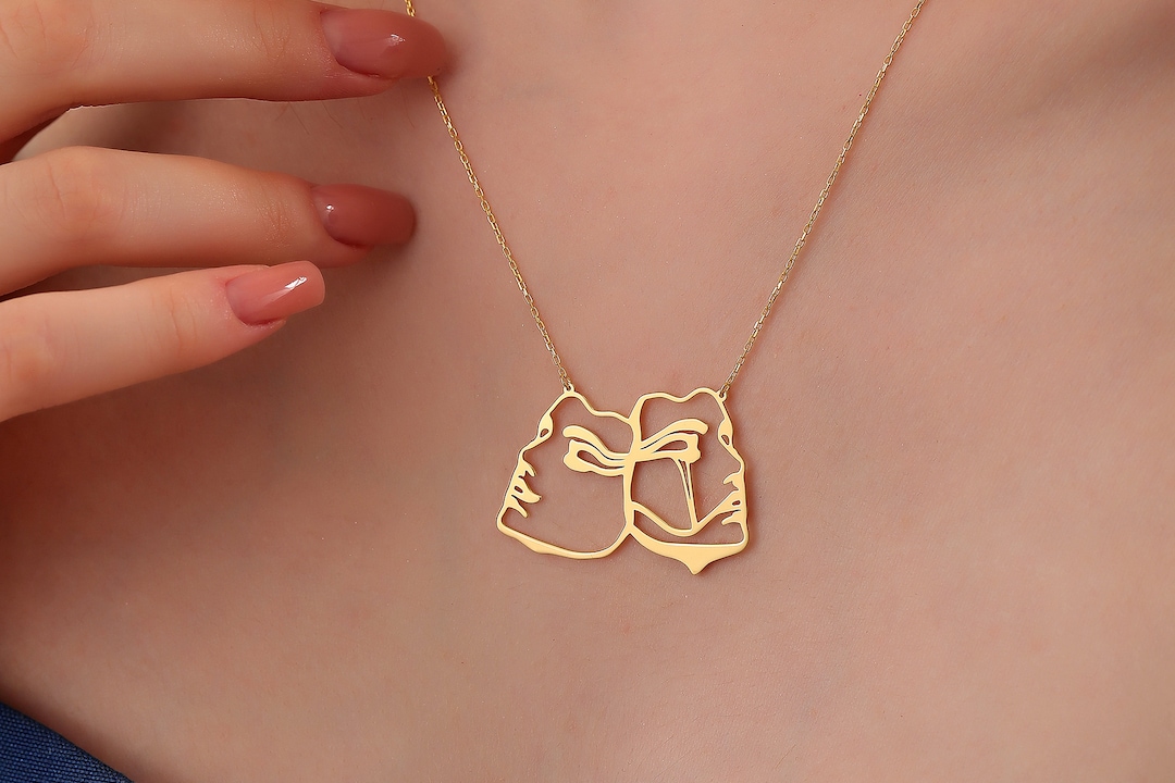 Dainty Cute Tragedy Mask Necklace, Custom Minimalist Drama Jewelry ...