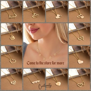 Dainty Tiny Heart Music Note Necklace, Custom Minimalist Treble Bass ...