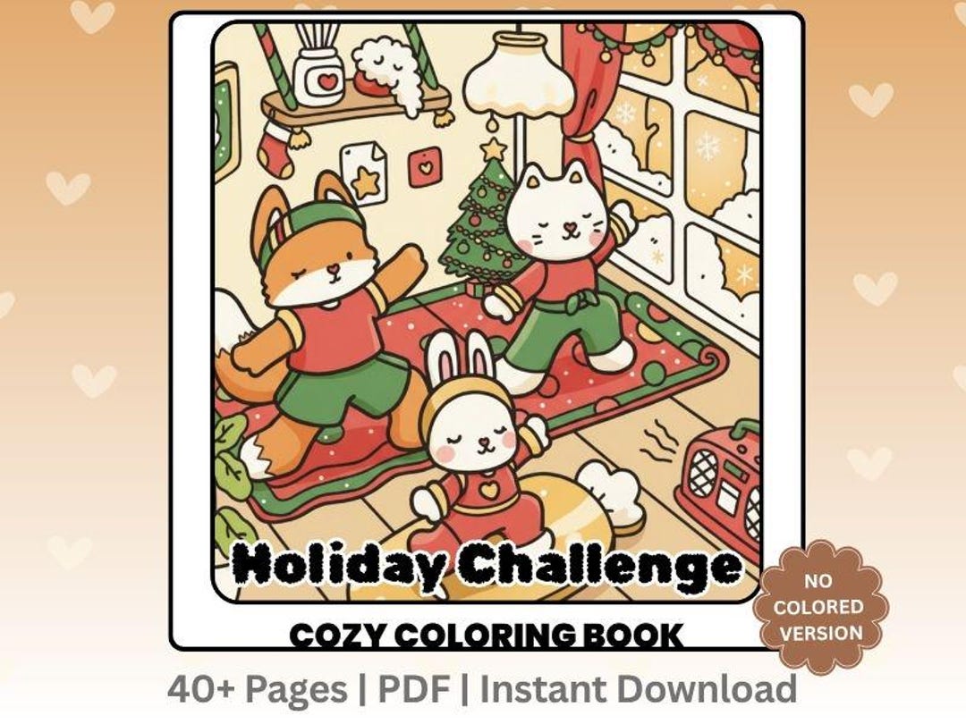 Cozy Buddies Christmas Coloring Book | Coco Wyo Relaxing Winter PDF ...