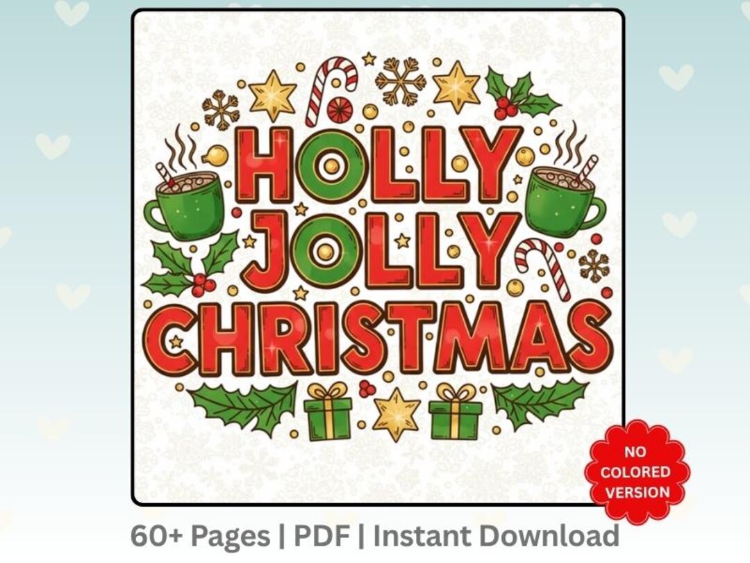 JOLLY Christmas Coloring Book | Cozy Holiday Coloring Pages for Kids ...
