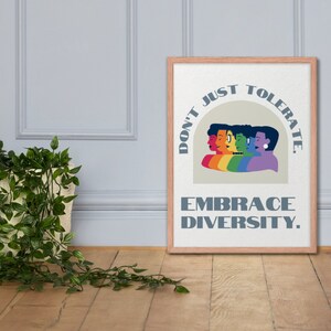 Embrace Diversity Poster | Inspirational Wall Art | Digital Download ...