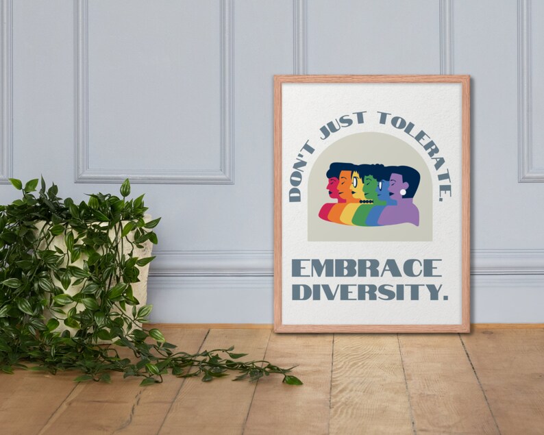 Embrace Diversity Poster | Inspirational Wall Art | Digital Download ...