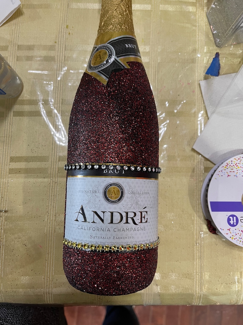 Glitter Champagne Bottle - Etsy