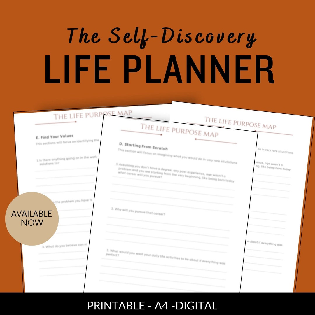 Life Planner, Self Discovery Workbook, Digital Workbook for Self ...