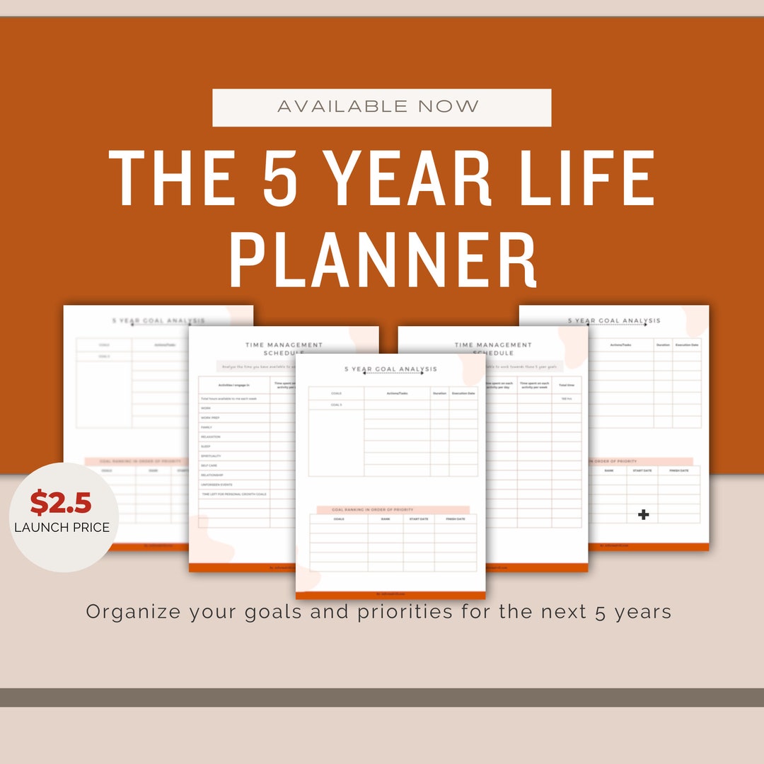 Life Planner Digital Template Printable Life Planner Manifestation ...