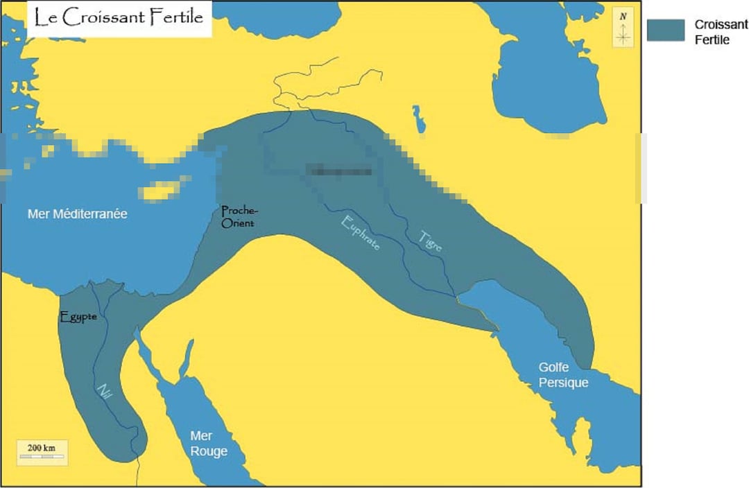 Map of the 6th Fertile Crescent history Resources Middle School ...