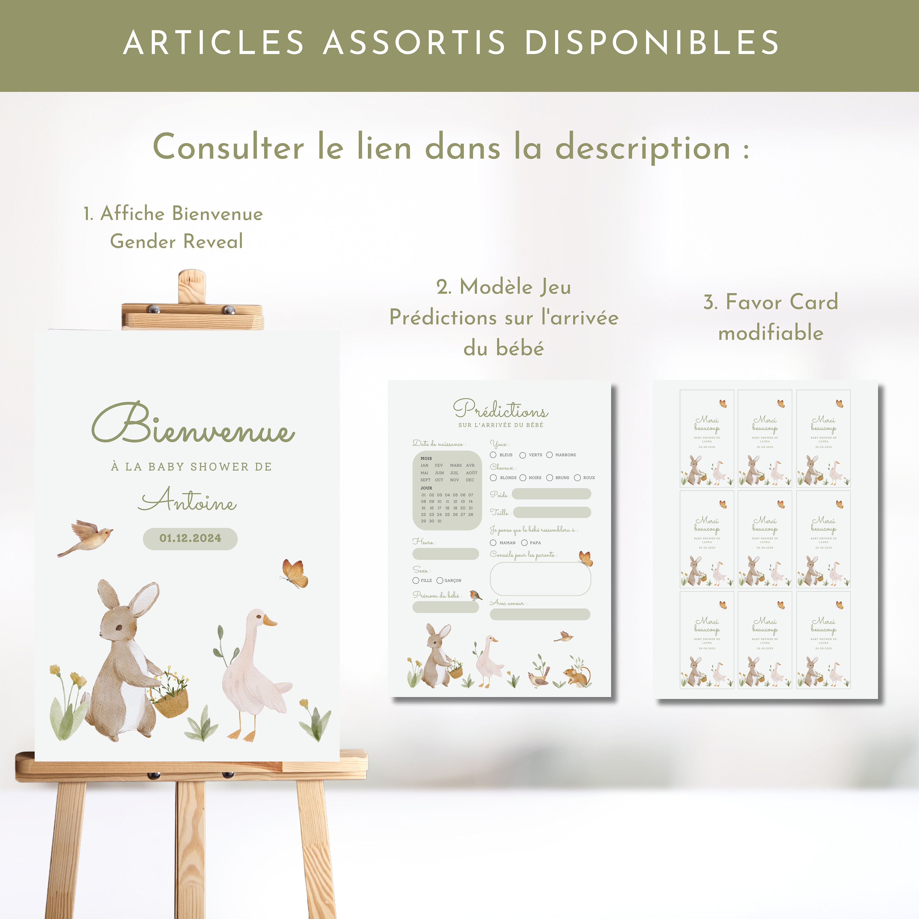 25 Jeux Prédictions Carton Prédiction Shower De Bébé En Français ...